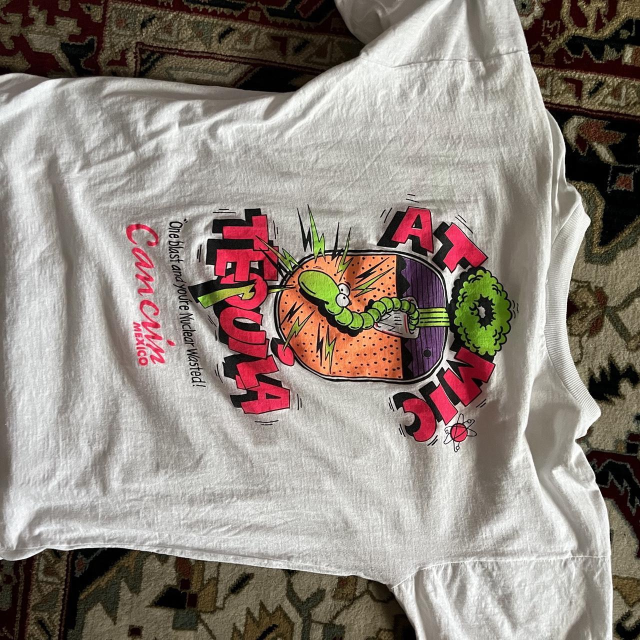 Vintage Atomic Shirt 21 inches long 16 inches... - Depop