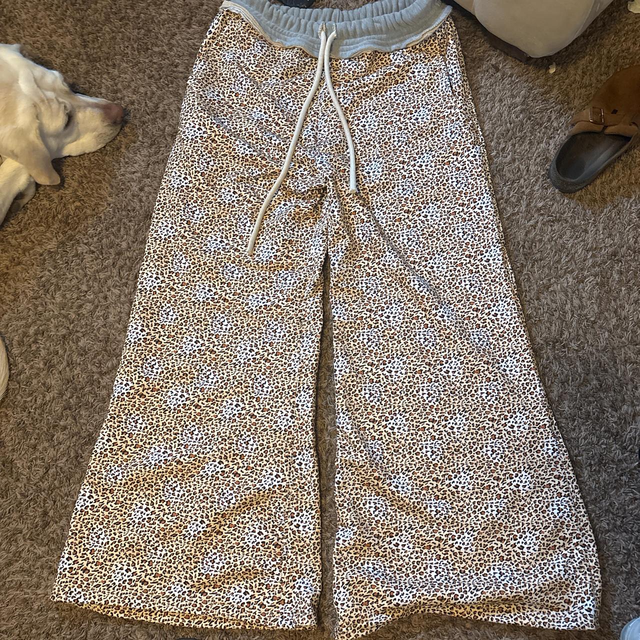 A.R.T leopard print sweats Size xl Leg opening... | Depop
