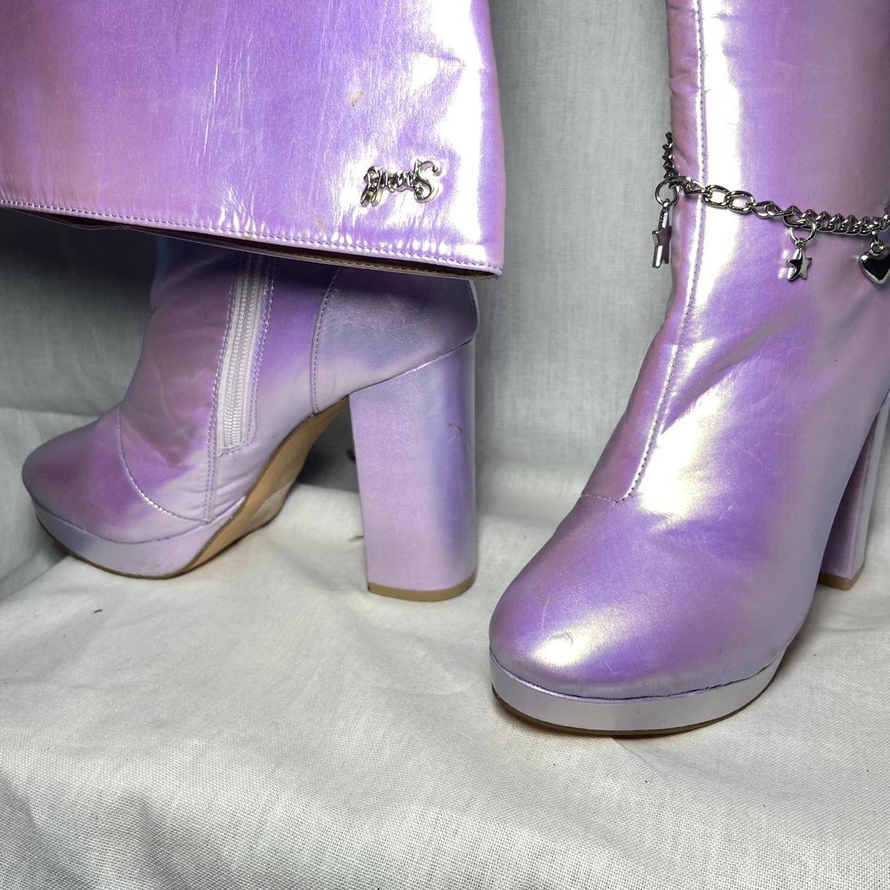 Sparkl Fairy Couture NAOMI BOOT Iridescent purple... - Depop