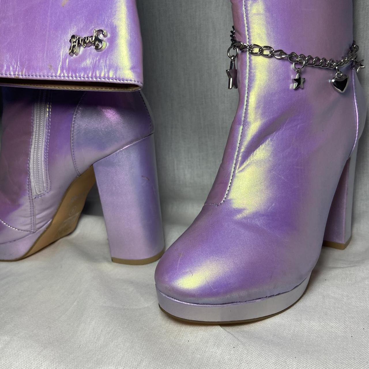 Sparkl Fairy Couture NAOMI BOOT Iridescent purple... - Depop