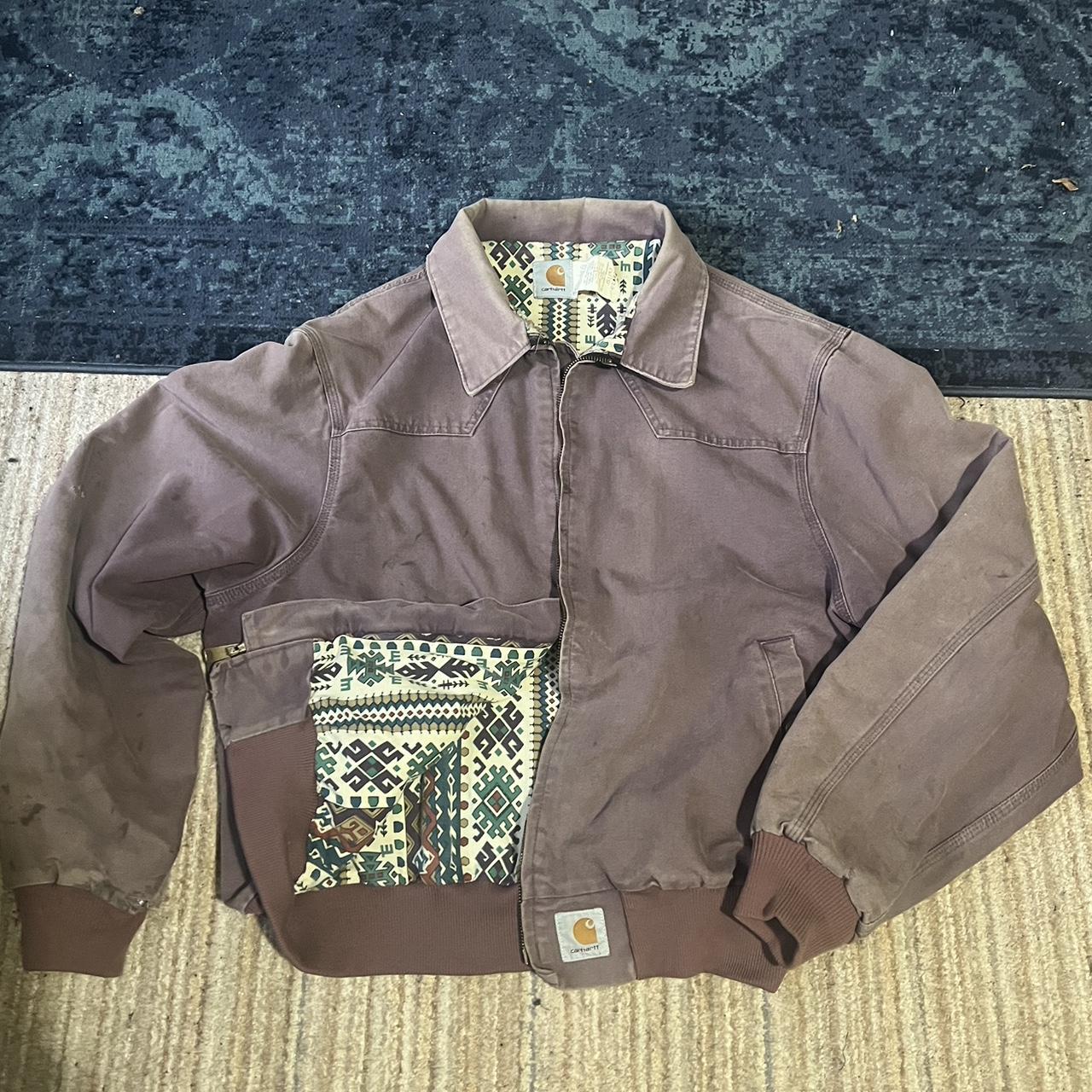 carhartt aztec jacket carhartt detroit aztec jacket... - Depop