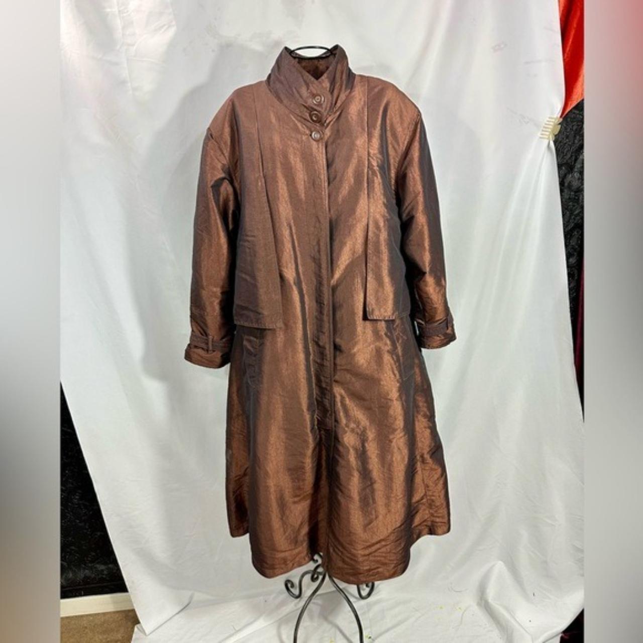 Vintage Lord & Taylor brown windbreaker trench coat... - Depop