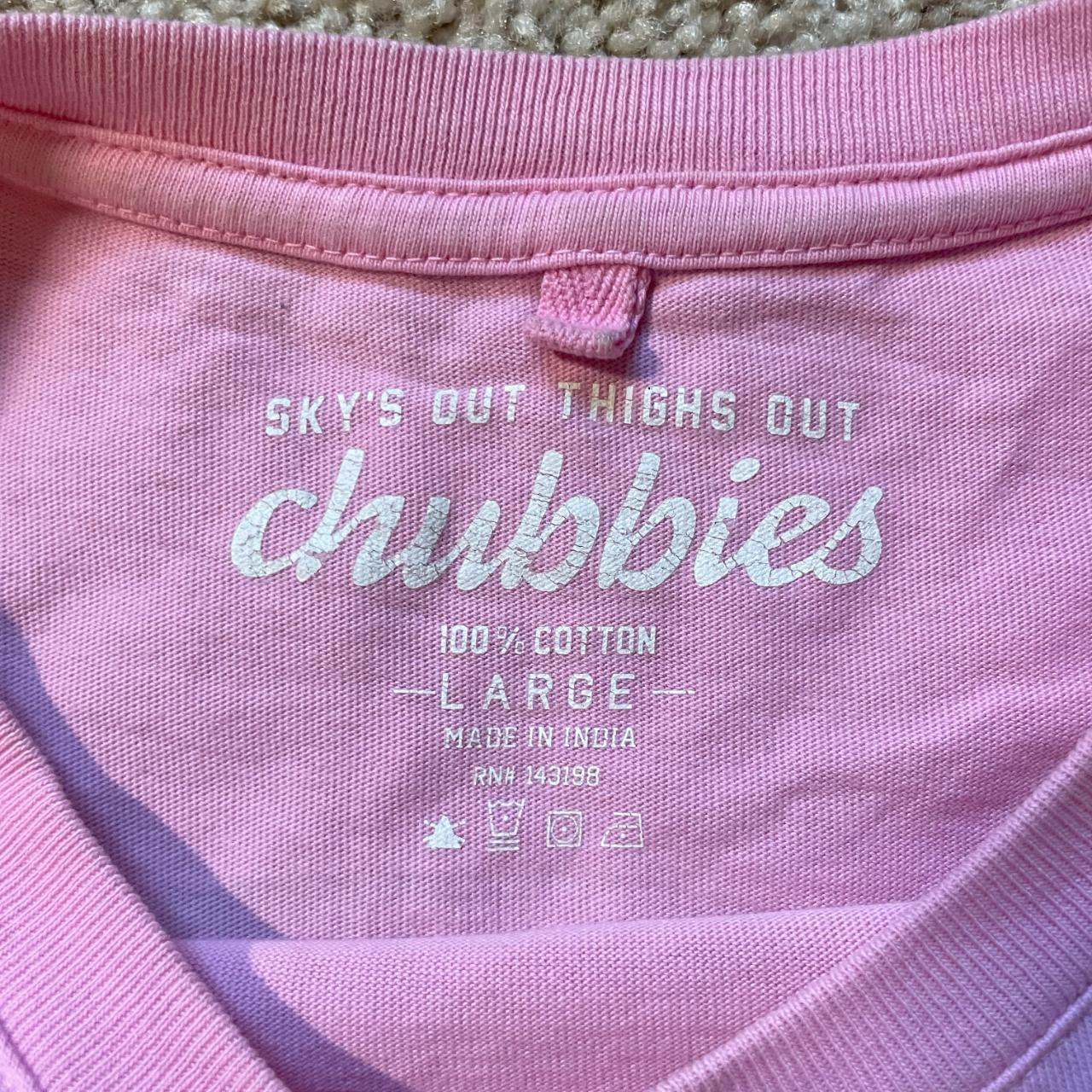 Chubbies Men's Pink and Blue T-shirt | Depop