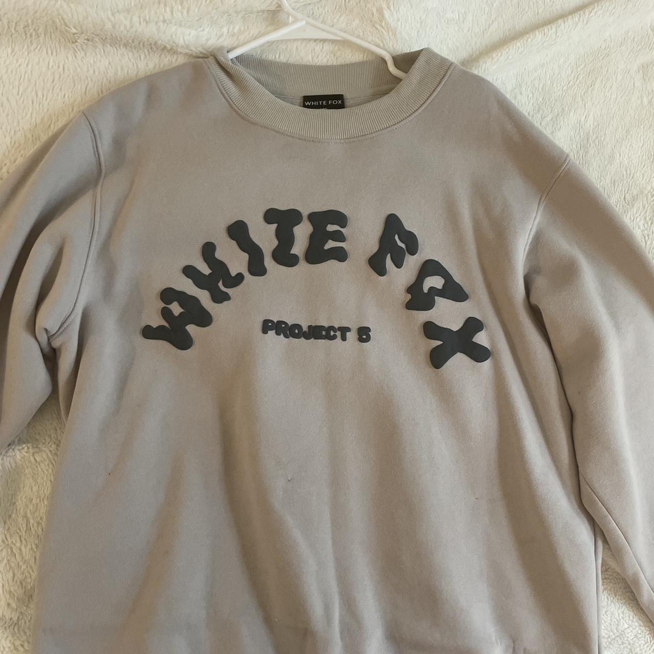 white fox project 5 oversized sweater lunar only... - Depop
