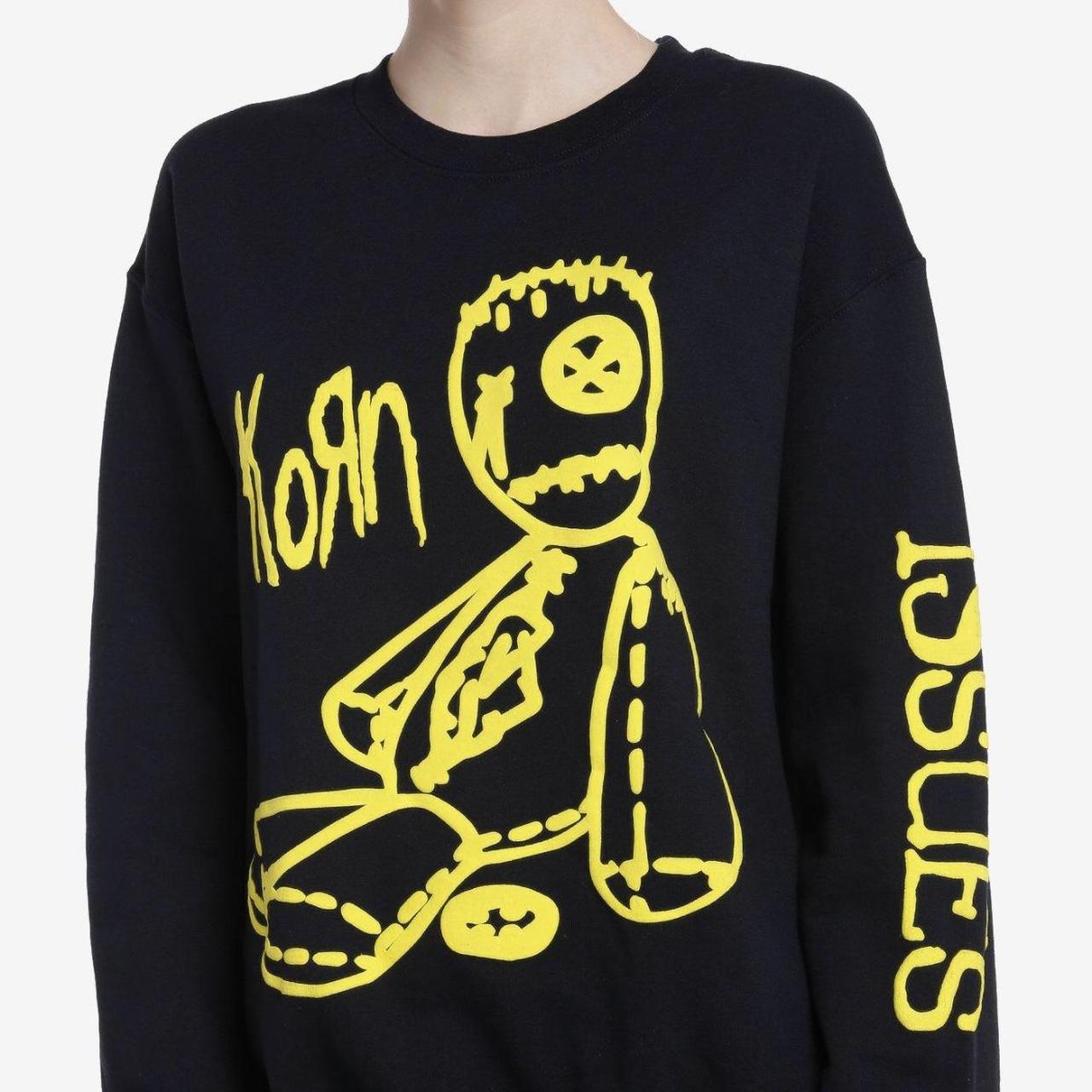Yellow Korn issues puff paint sweater /... - Depop