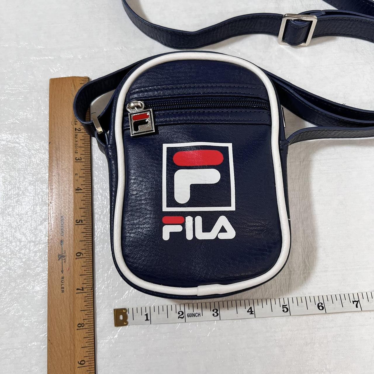 FILA Black Red Crossbody Shoulder Strap Phone Pouch... - Depop