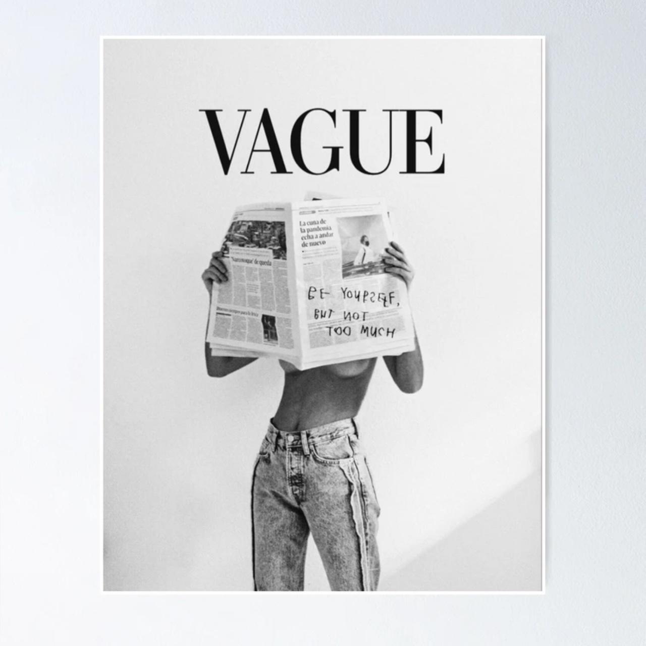 Vogue magazine poster Medium - (23.4x29.5in) | Depop