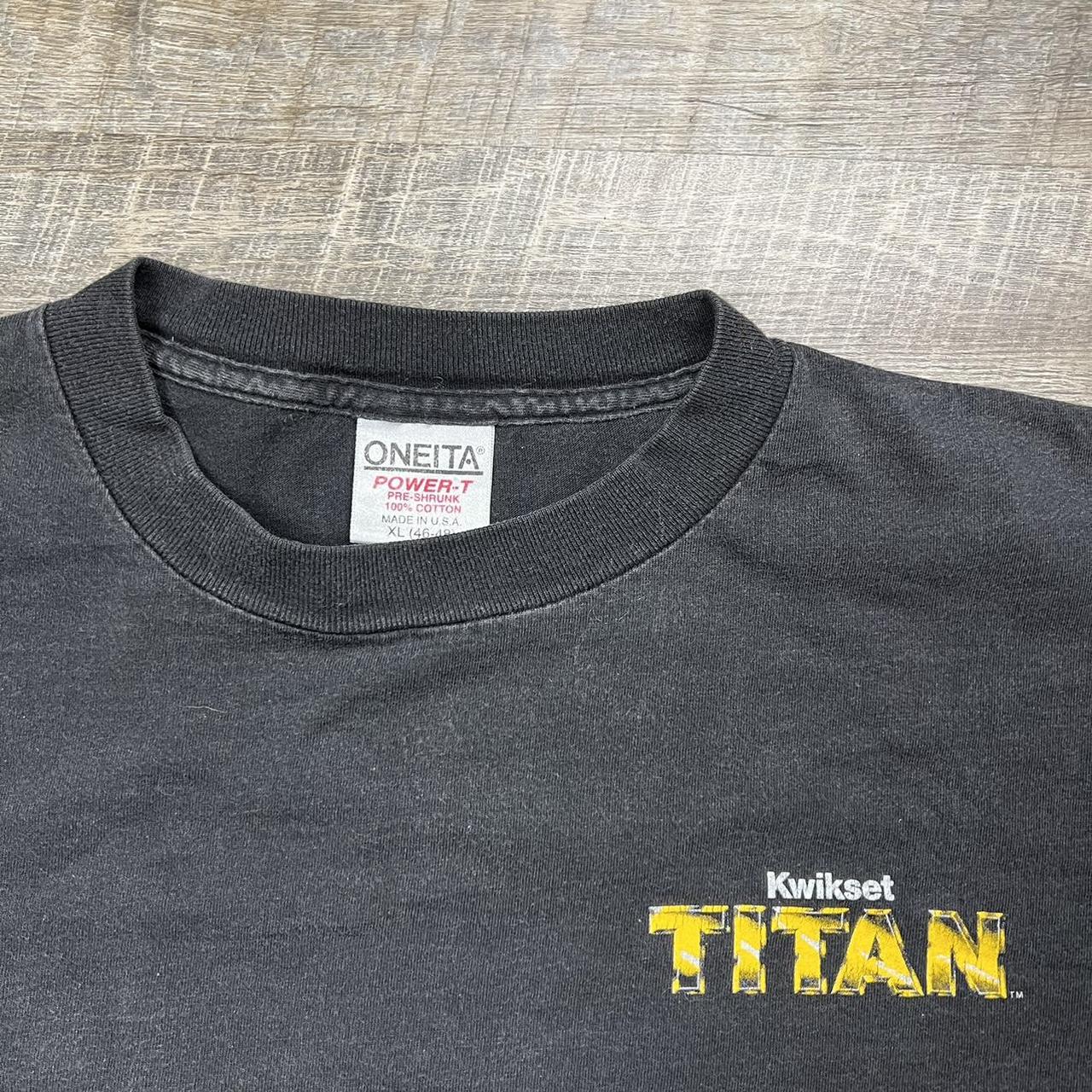 Oneita Men's Black T-shirt | Depop