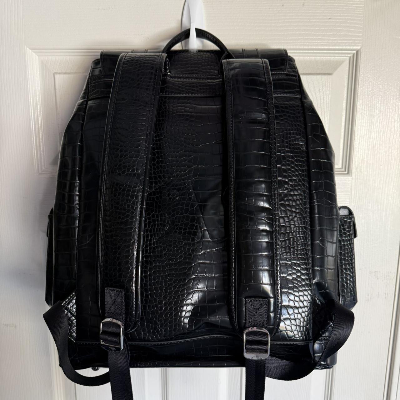 allure county black crocodile leather voyager... | Depop