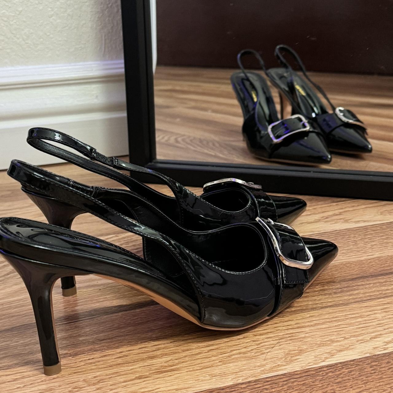 Pointed Toe Sling Back Heels - Emerald Green • This... - Depop