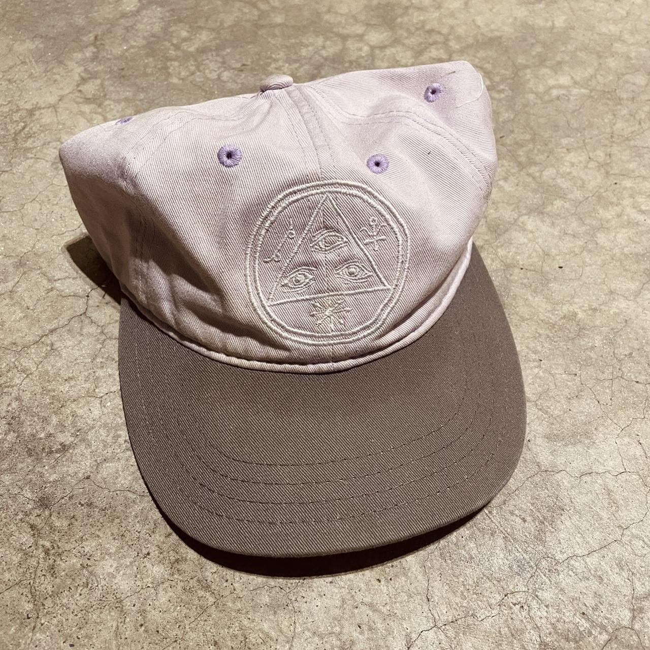 Welcome Skateboards hat. Lilac & grey. Worn and... - Depop