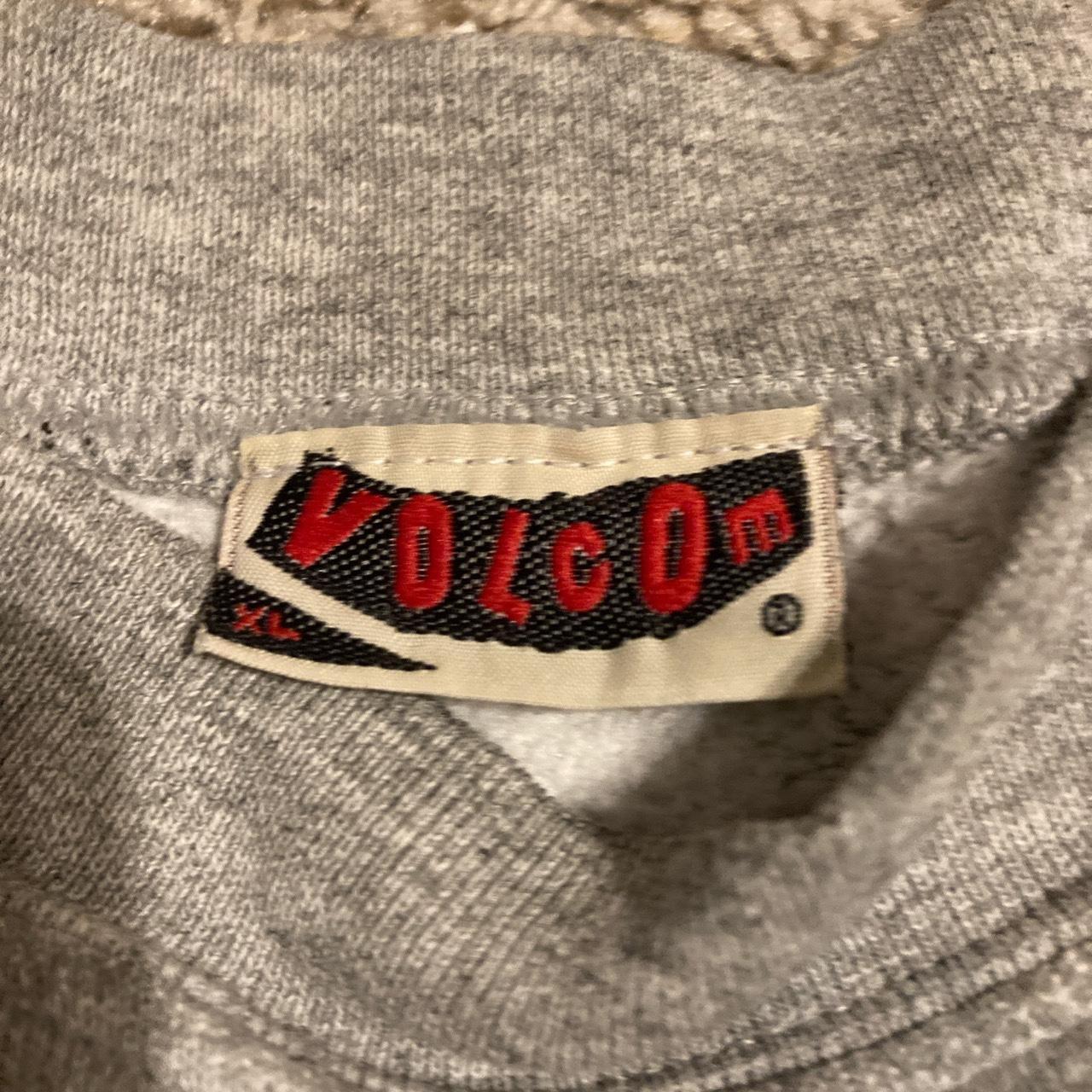 Skater/Y2K/Early 2000s style Volcom grey fleece... - Depop