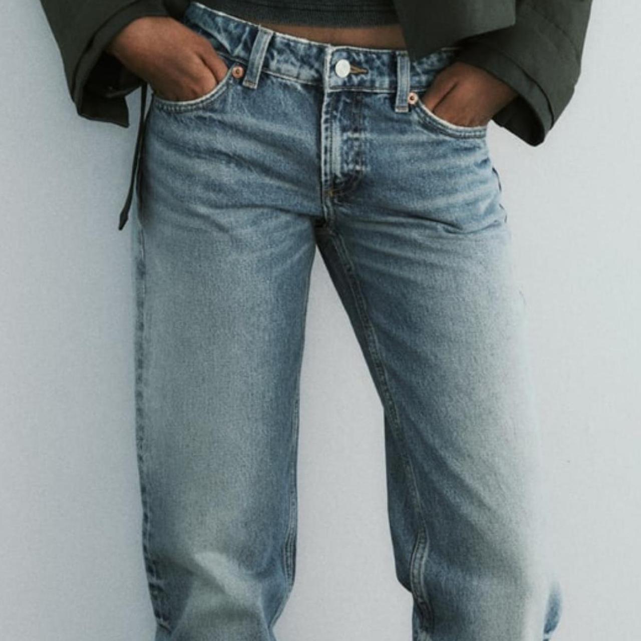 Zara low rise blue jeans super cute i have multiple... - Depop