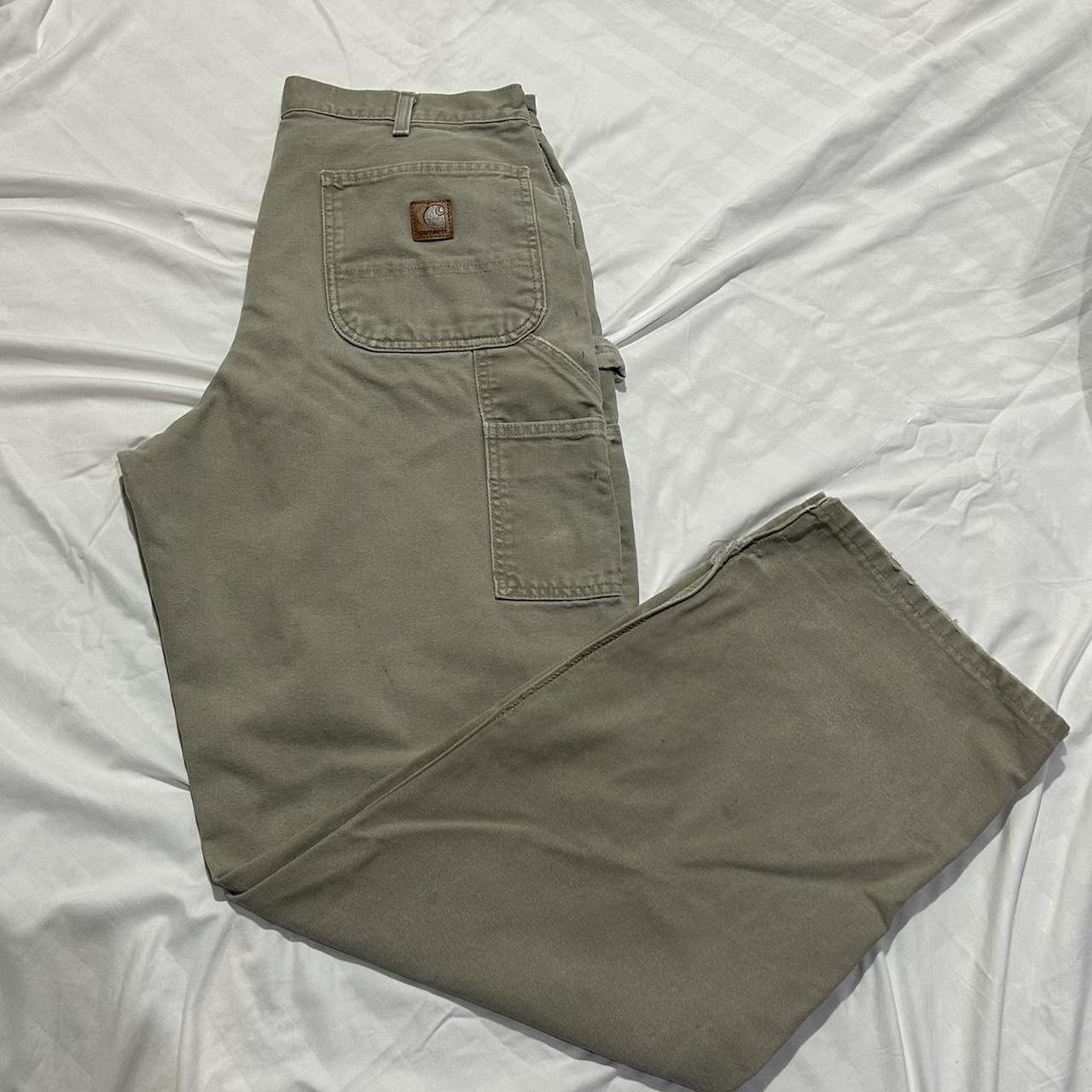 36x34 carhartt carpenter pants Ink stained and... - Depop