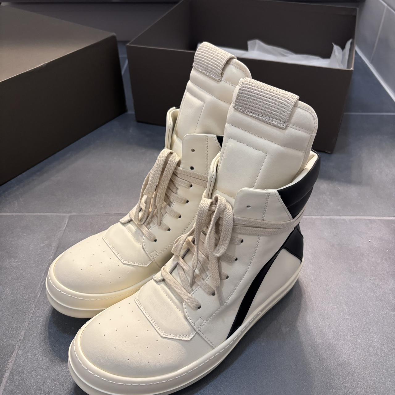 Rick Owens DRKSHDW Baby Off White Geobaskets High... | Depop