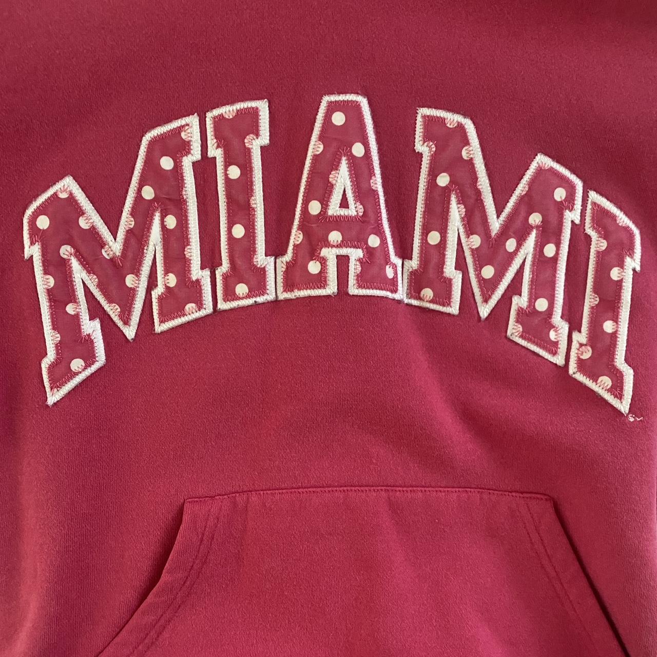 coquette pink miami hoodie ☆*: has some stains as... - Depop
