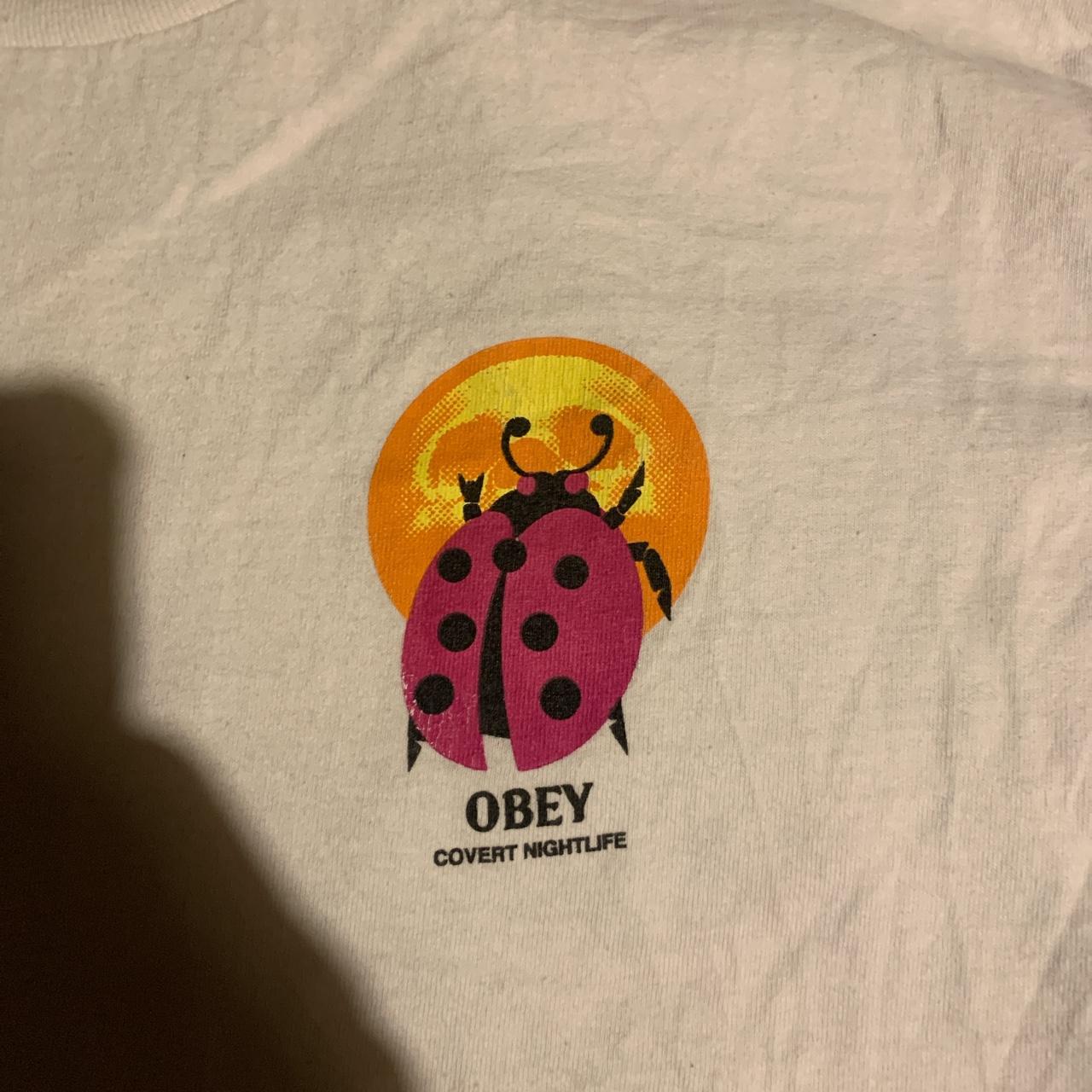 Obey, nightlife t shirt Size medium Oversized fit... - Depop