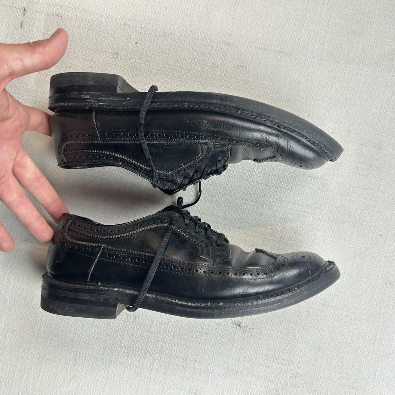 Round Toe Chunky Leather Oxford Brogues Size: US... | Depop