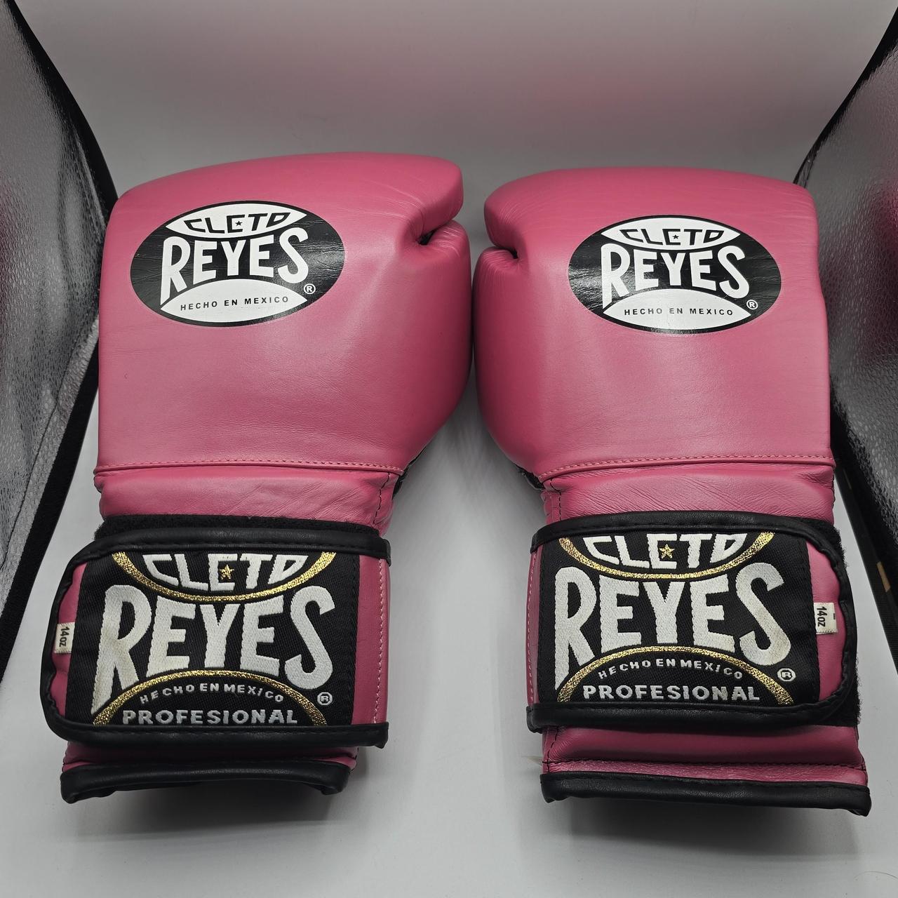 Pink Cleto Reyes 14oz Boxing Gloves Worn... | Depop