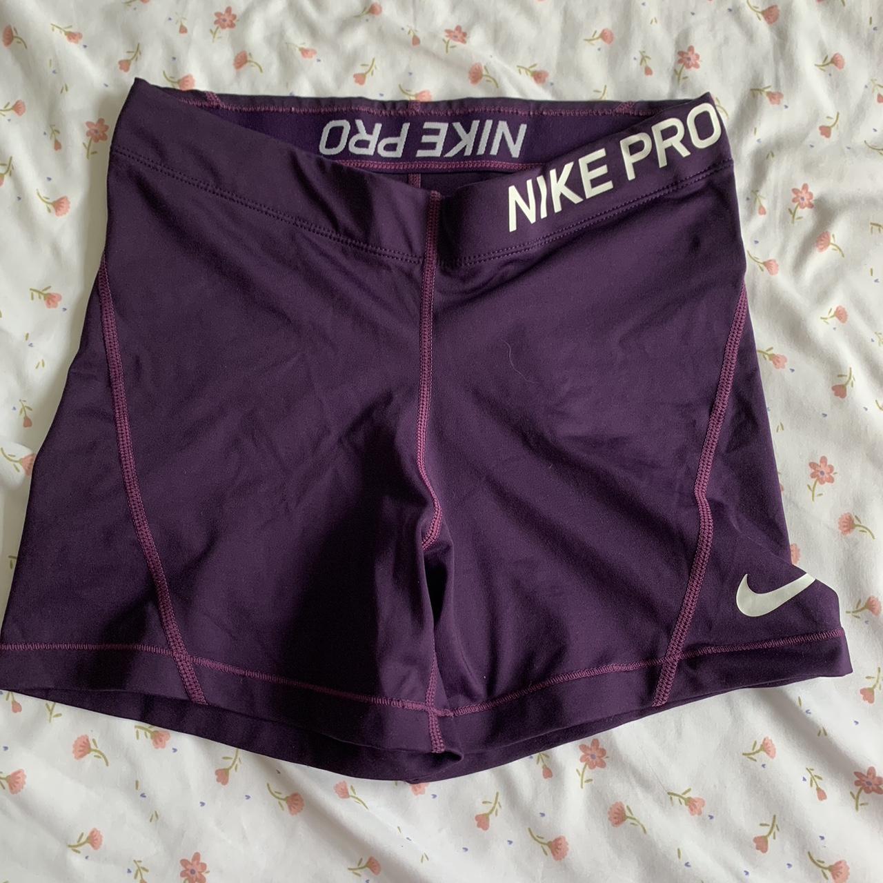 Purple Nike Pro shorts #gymshorts - Depop