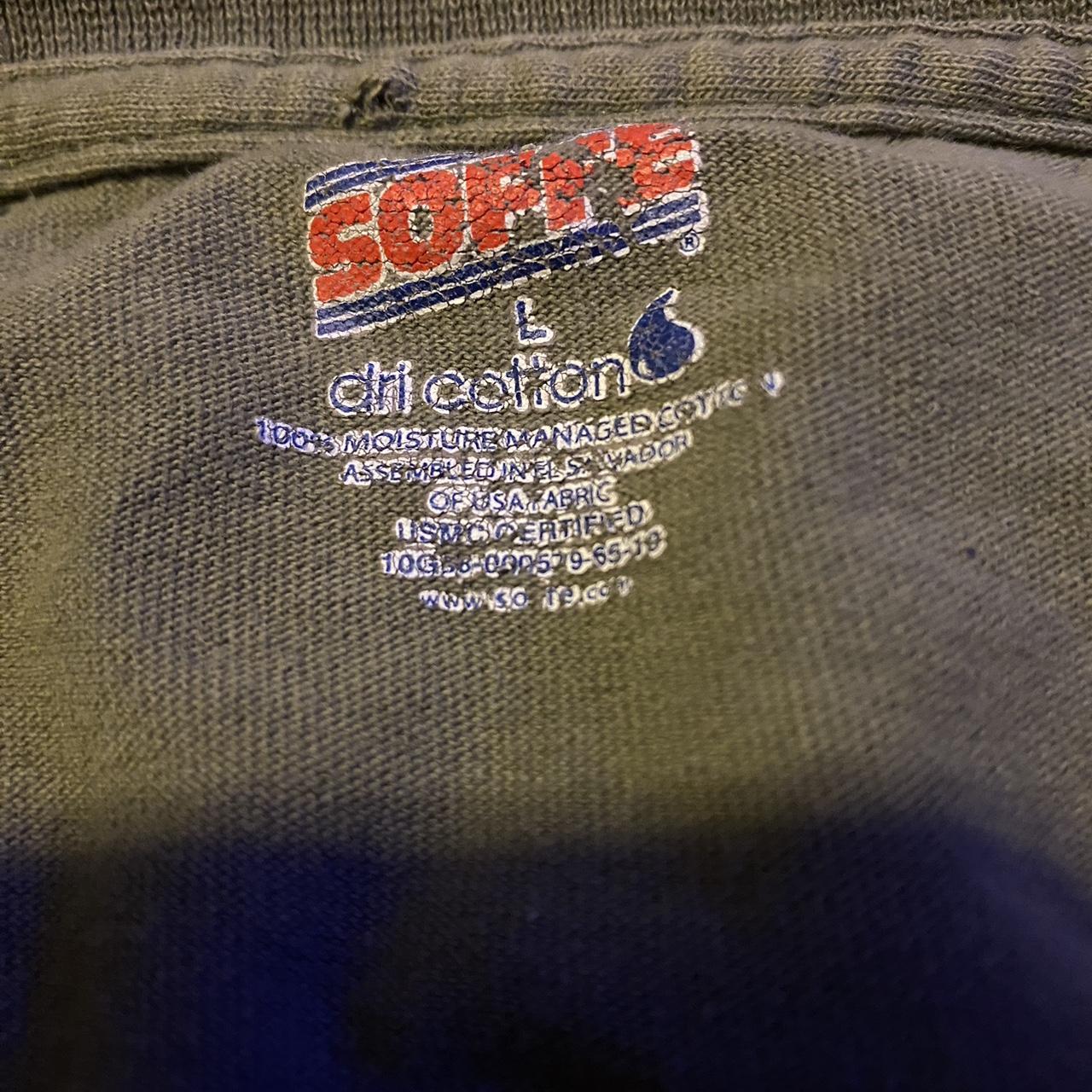 Vintage US marine corps tee soffe green tee... - Depop