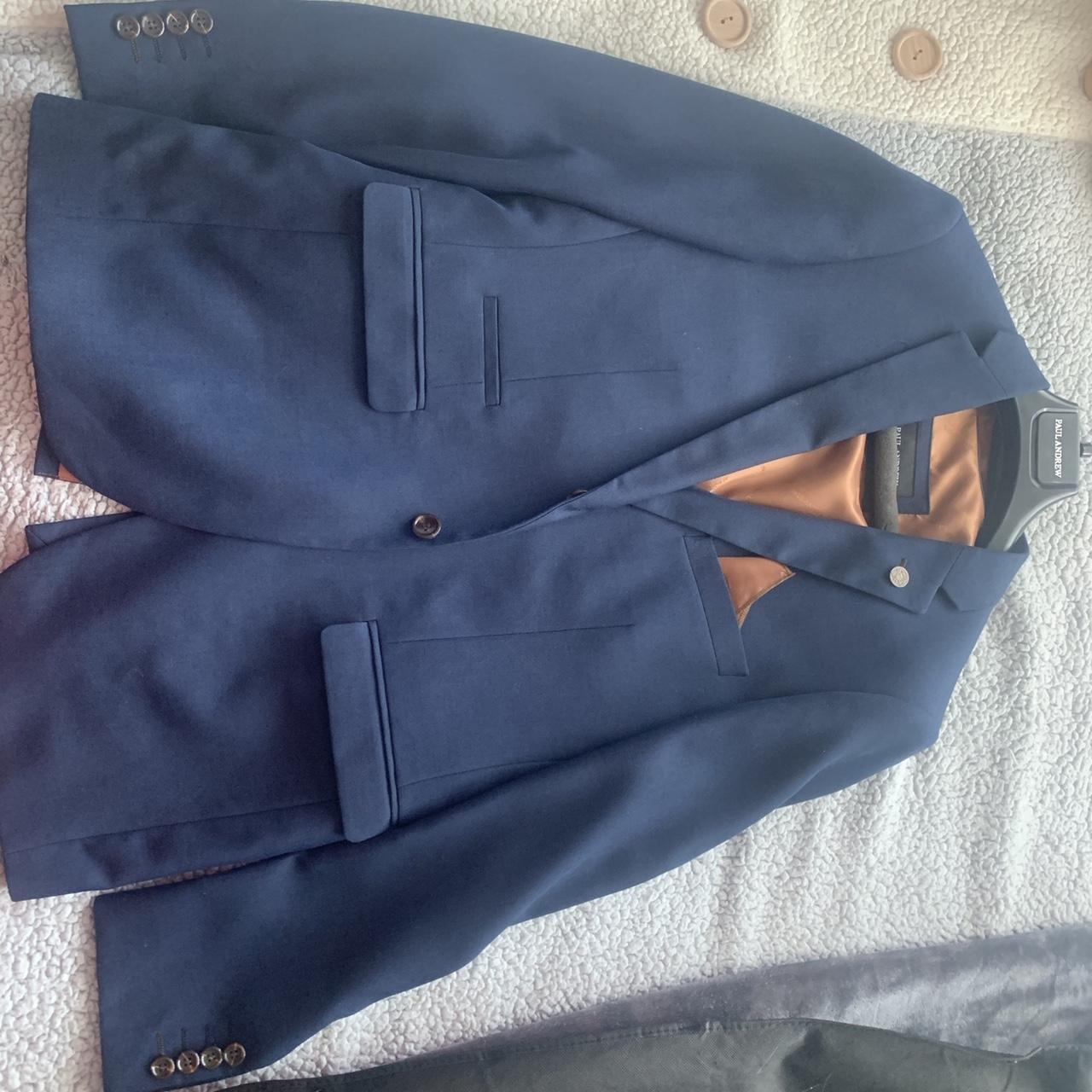 Immaculate 3 piece suit very trendy blue colour ,... - Depop
