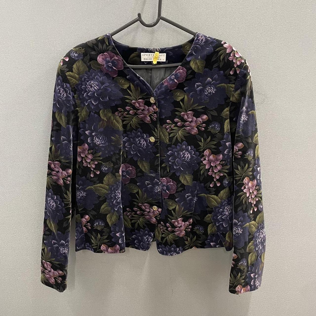 Sportscraft for David Jones Vintage Velvet Floral... | Depop