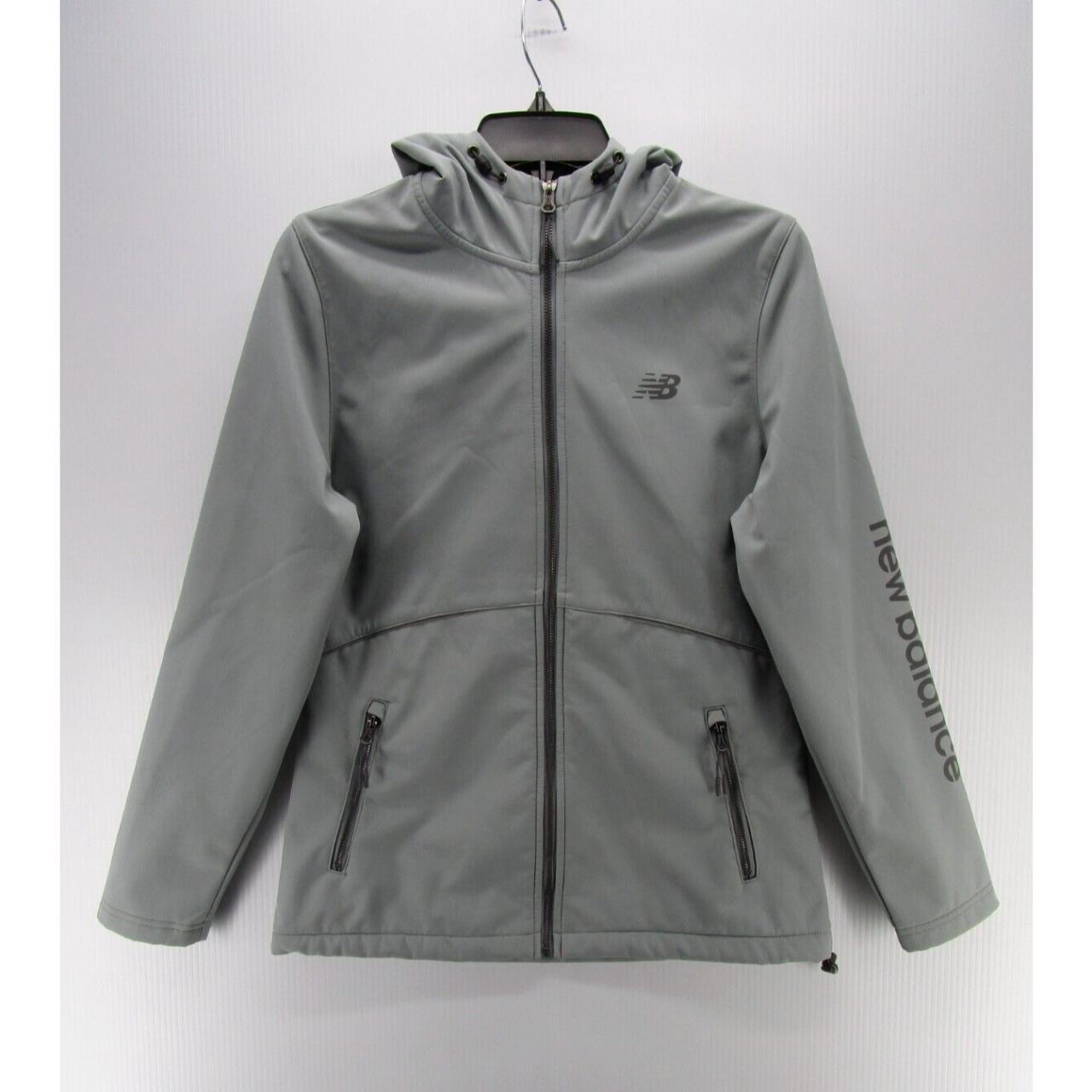 New Balance Jacket Women Medium Gray Full Zip... - Depop