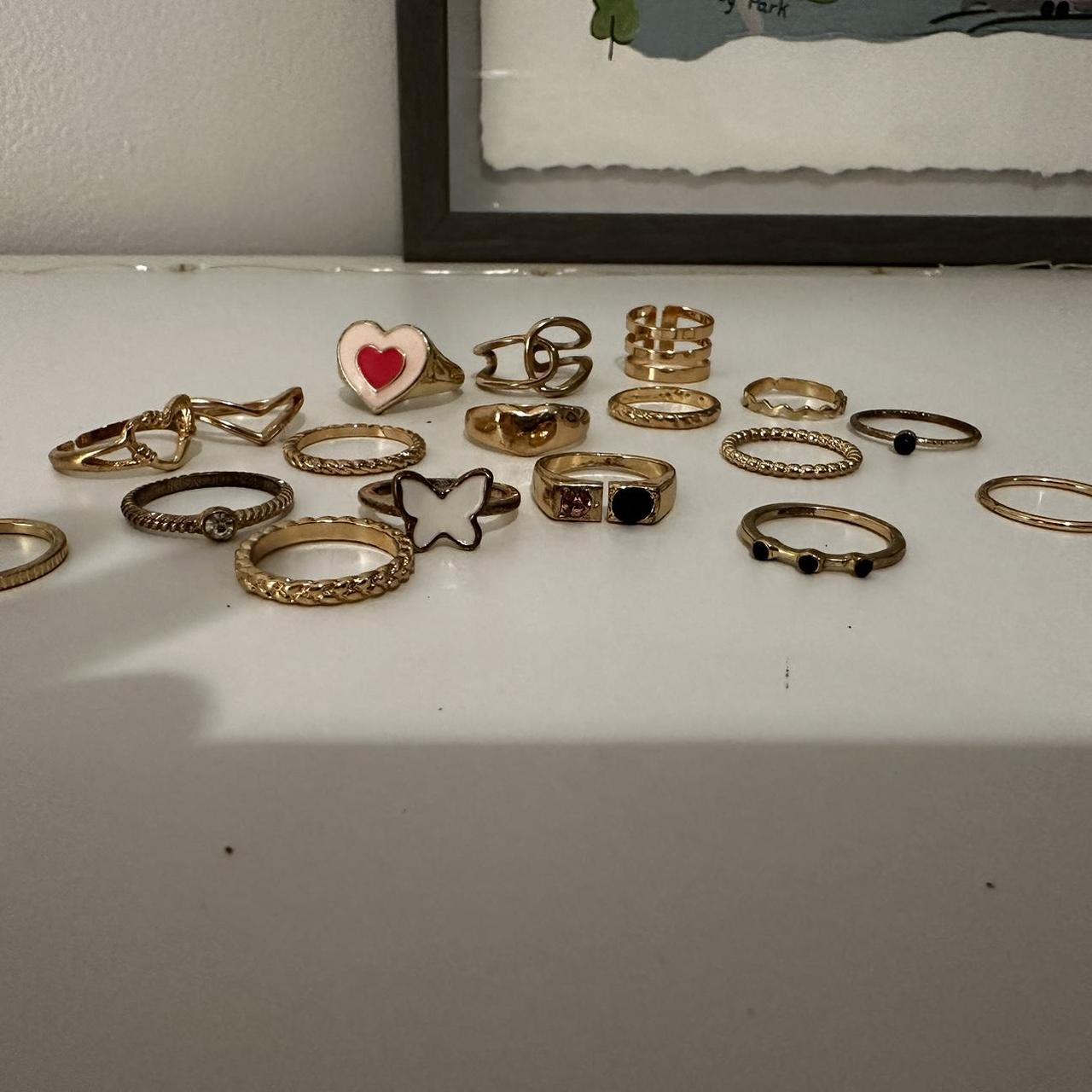 Rings all size small - Depop