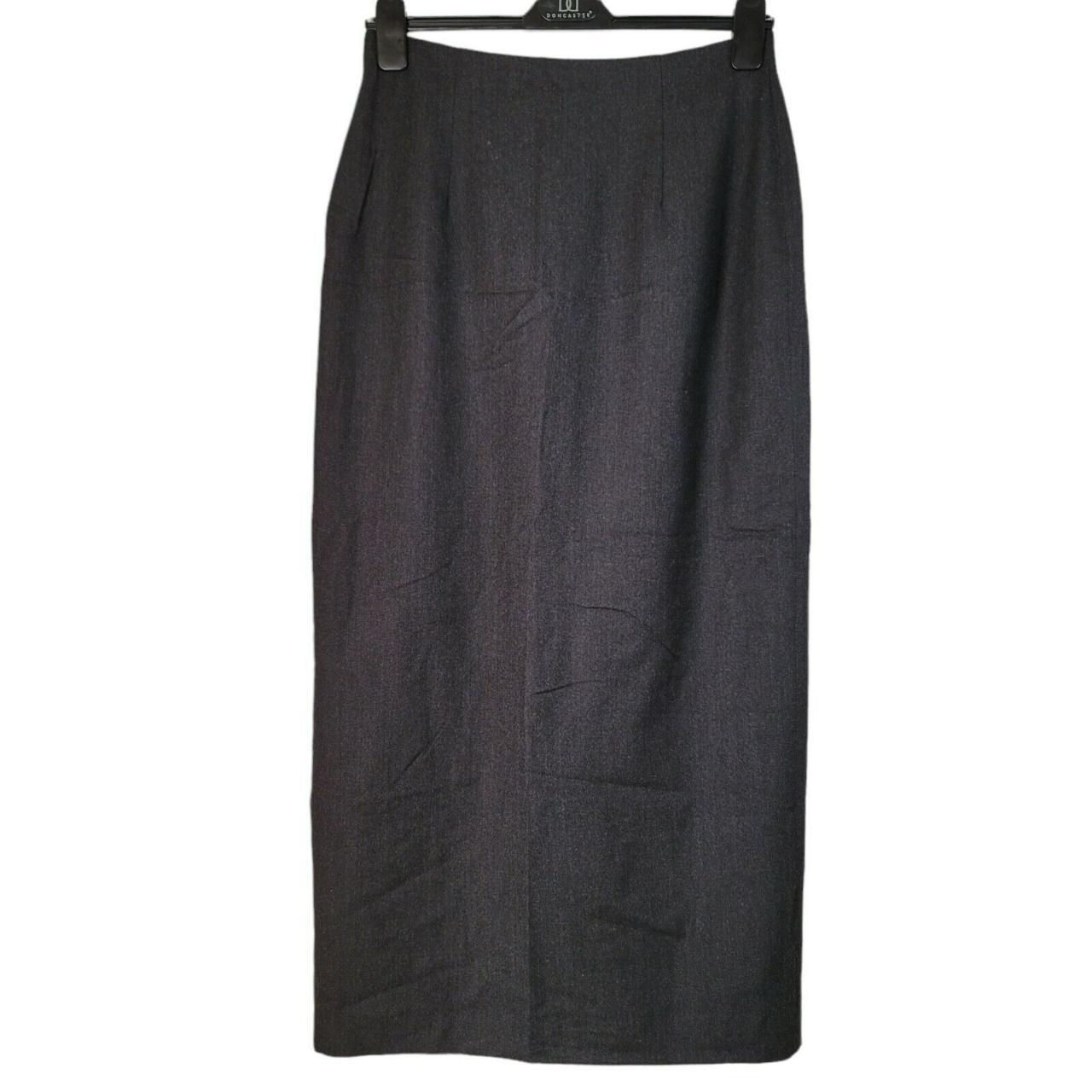 Valerie Stevens size 12 Stretch Long grey Skirt... - Depop