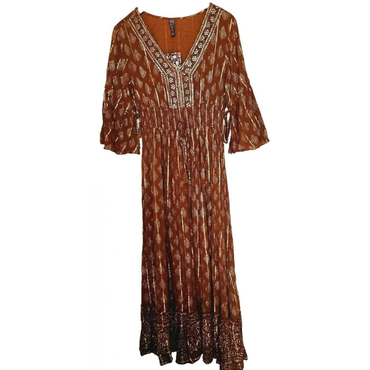 Anthropologie Me 2 Magic Size XL Brown Fall Sequin... - Depop