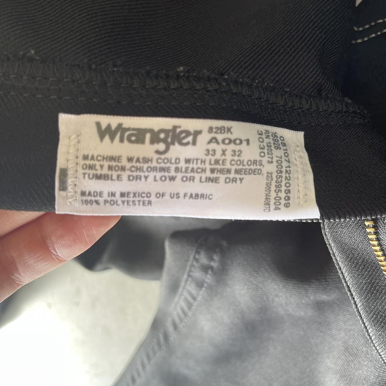 Wrangler Wrancher Dress Jeans Tagged 33x32 Fits... - Depop