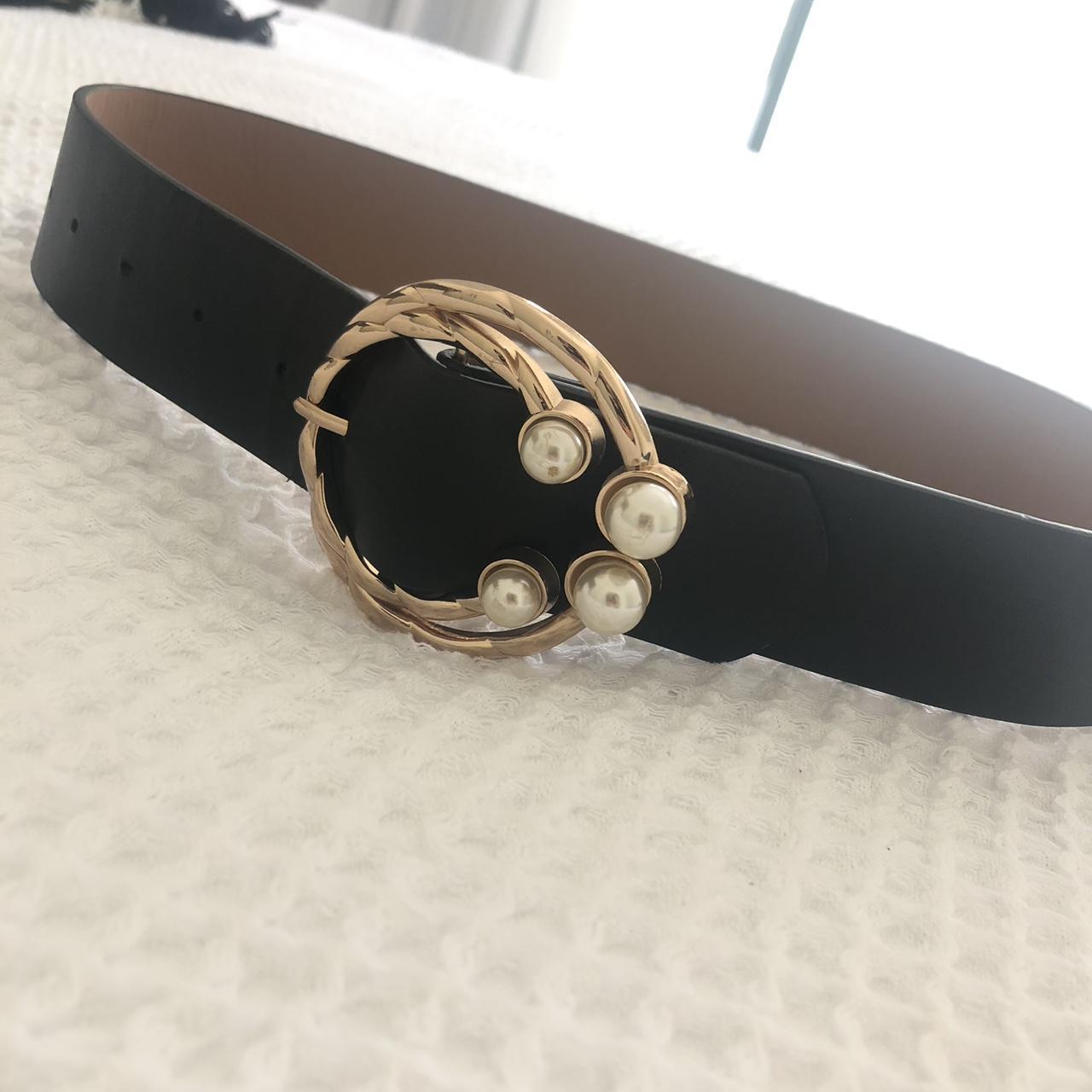 Vintage look pearl belt Sheike brand Thick waist... - Depop