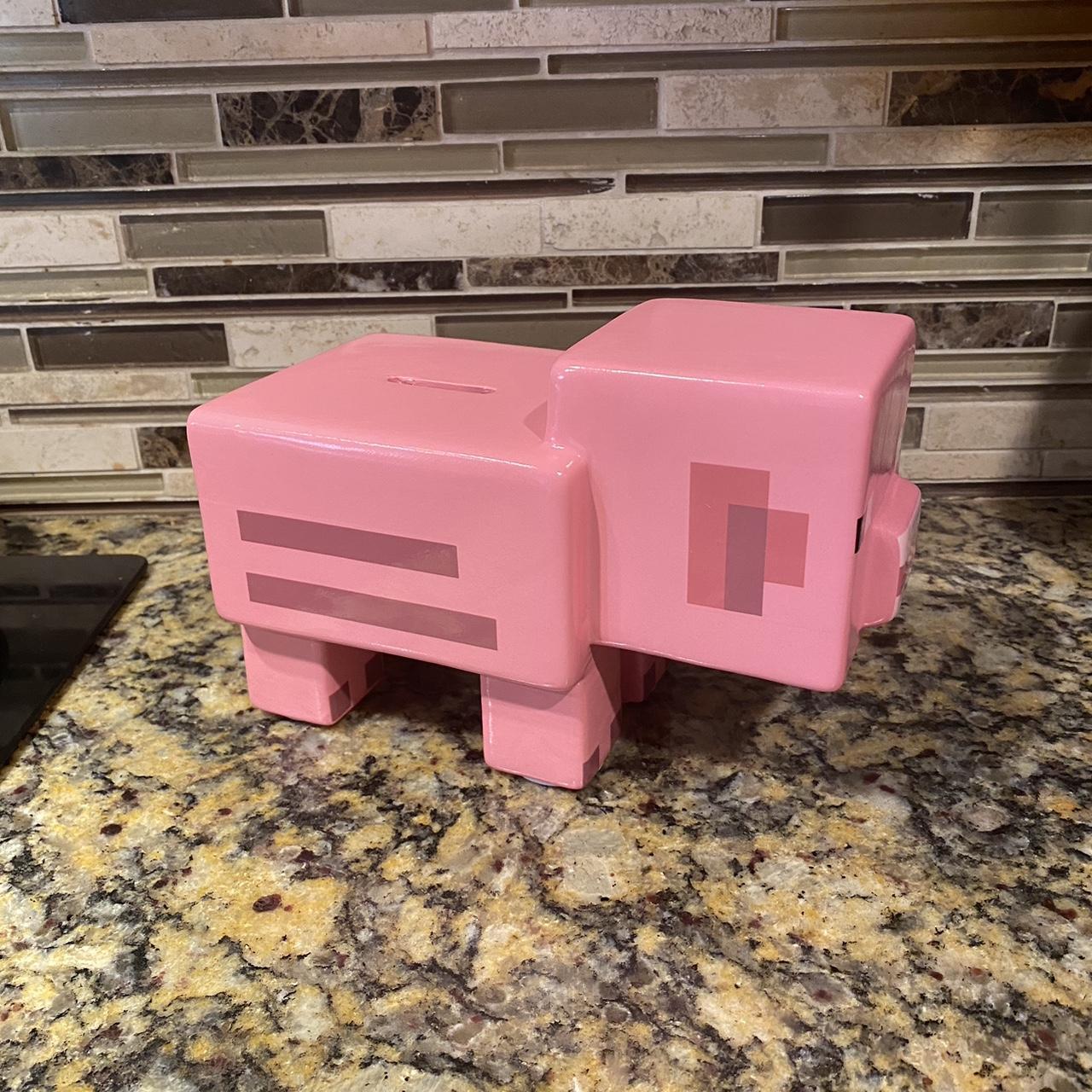 Brand New ceramic Minecraft pig coin bank - Depop