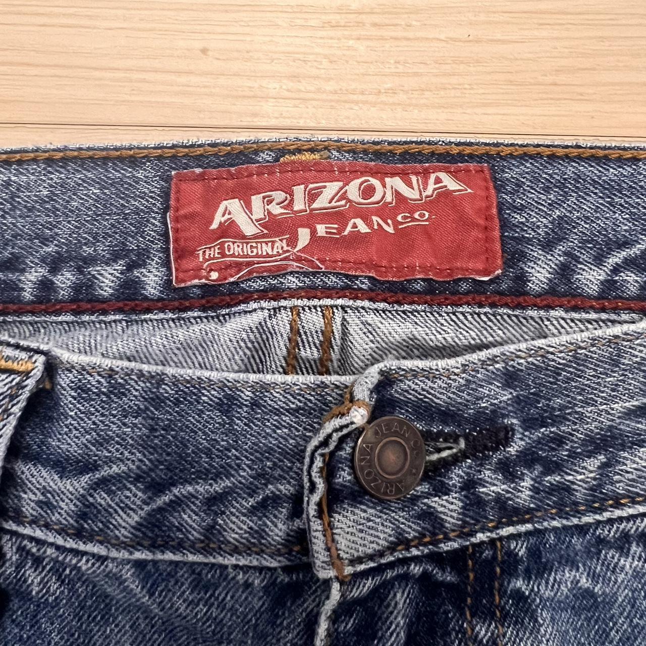 Means vintage Arizona jeans! Dark wash, straight... - Depop