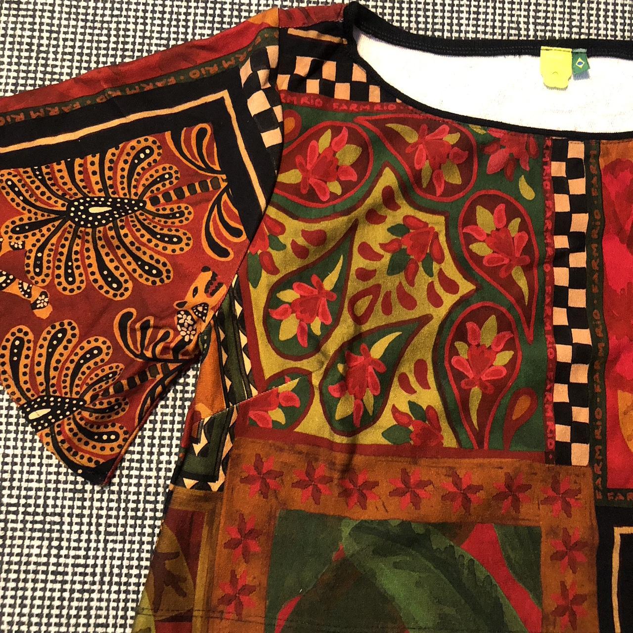 Farm Rio Red Crop Top - Size 10/M - Lovely Top -... - Depop