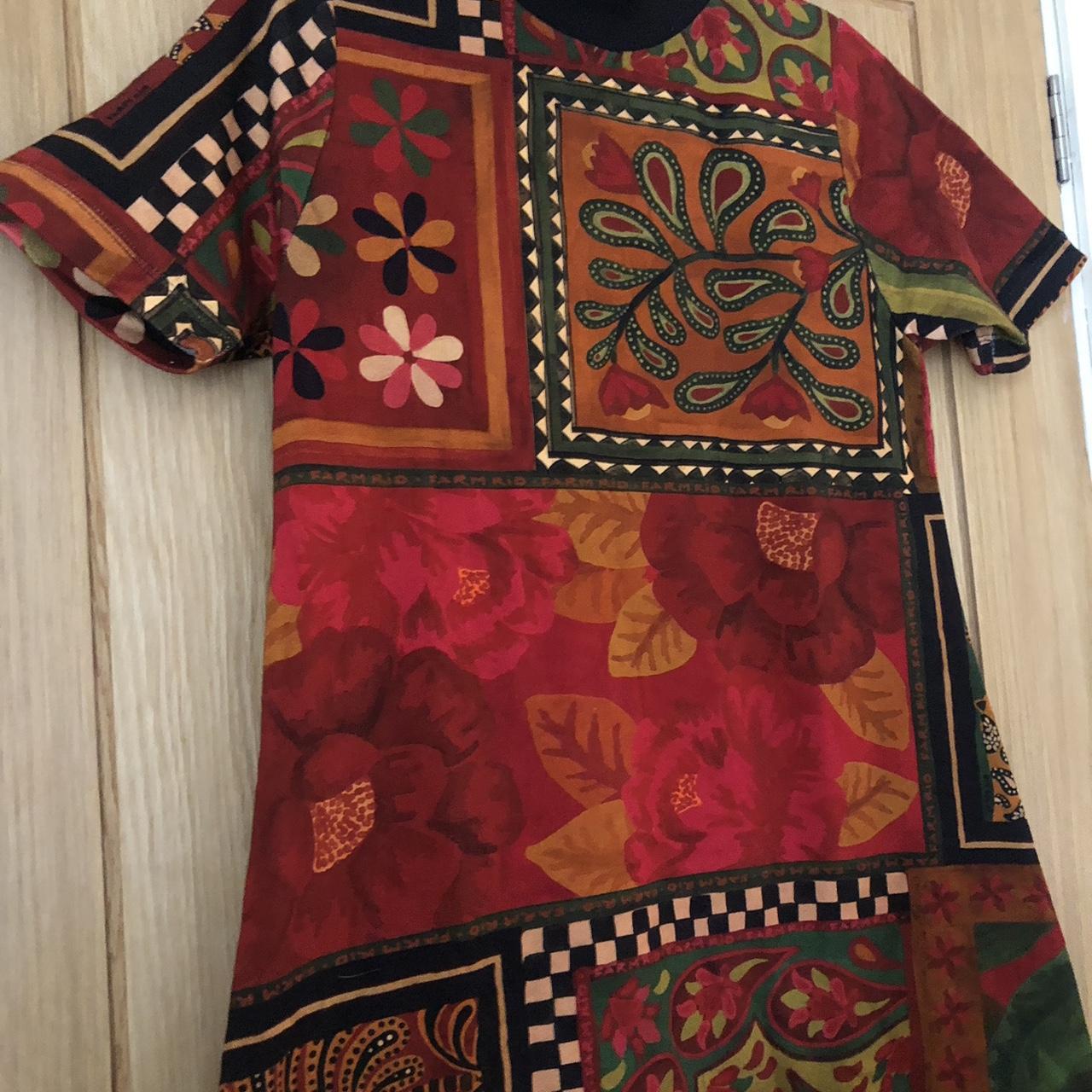 Farm Rio Red Mini Dress - Size 10/M - Lovely... - Depop