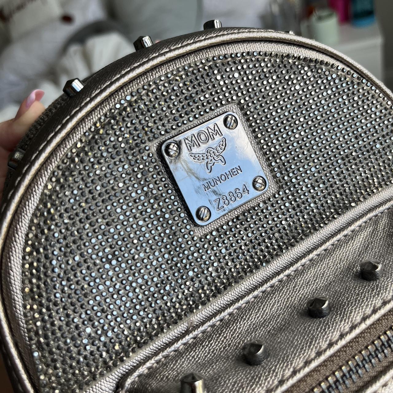 Gray mini backpack-purse with glitter PRICE IS $25... - Depop