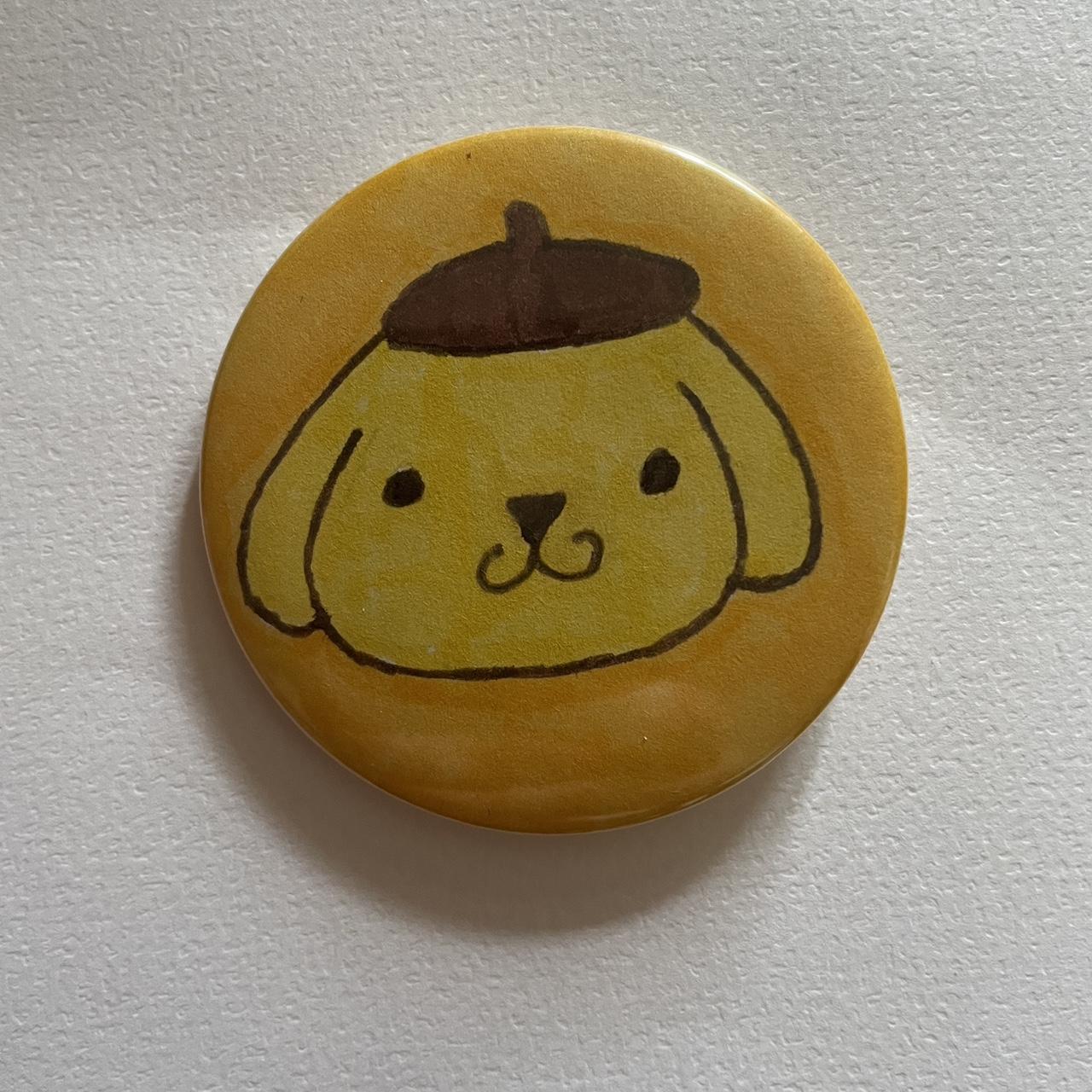 Sanrio Pompompurin badge #sanrio #pompompurin #badge... - Depop