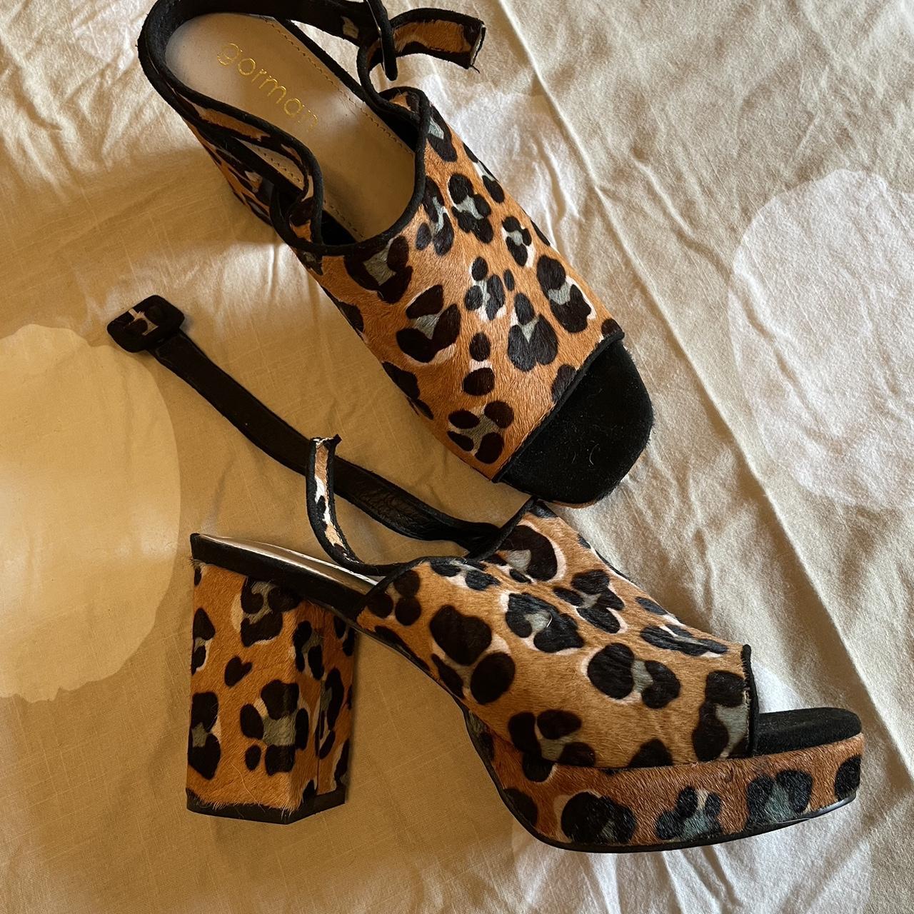 Gorman- leopard print platforms, gently worn a... - Depop