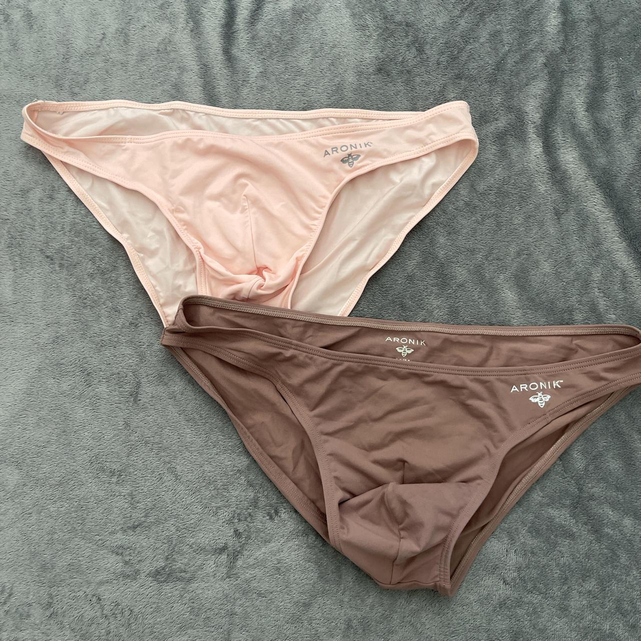2-pack Pink and brown Aronik briefs Both in medium... - Depop
