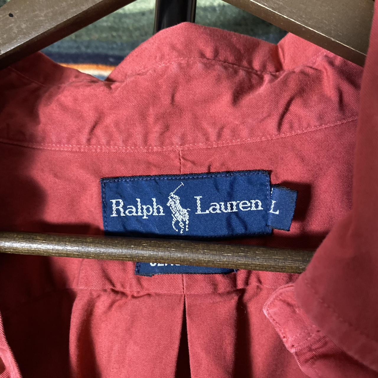 VINTAGE 90s RED RALPH LAUREN BUTTON DOWN... - Depop