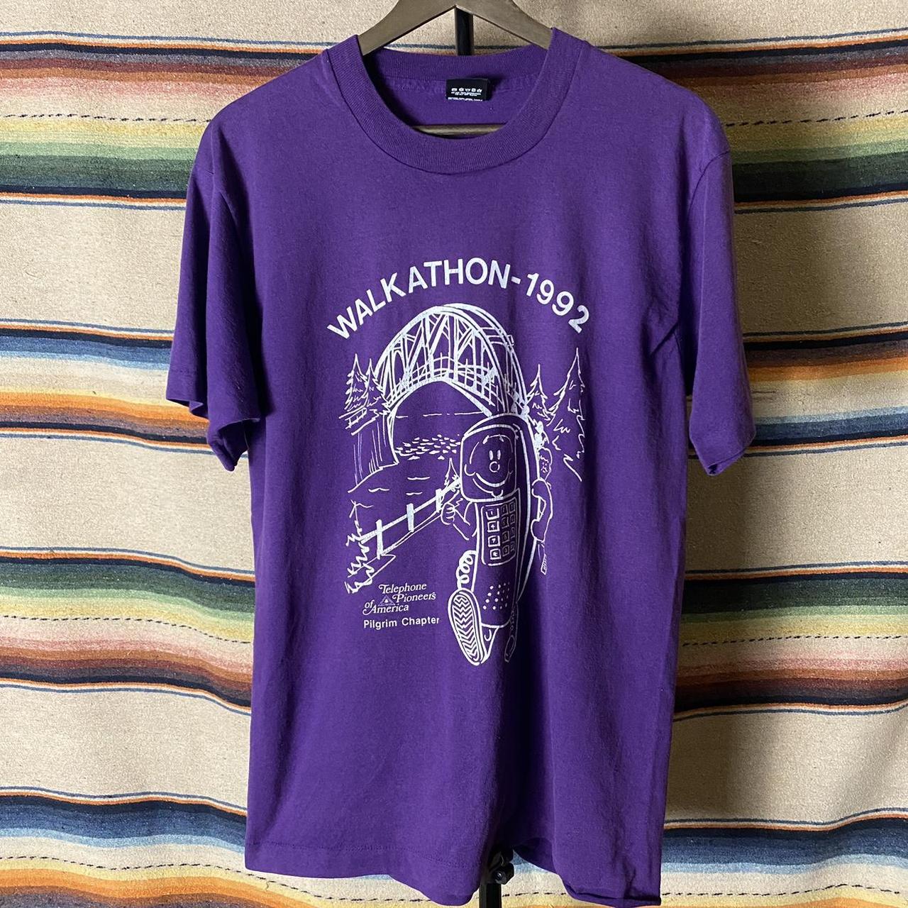 VINTAGE 1992 PURPLE WALK A THON... - Depop