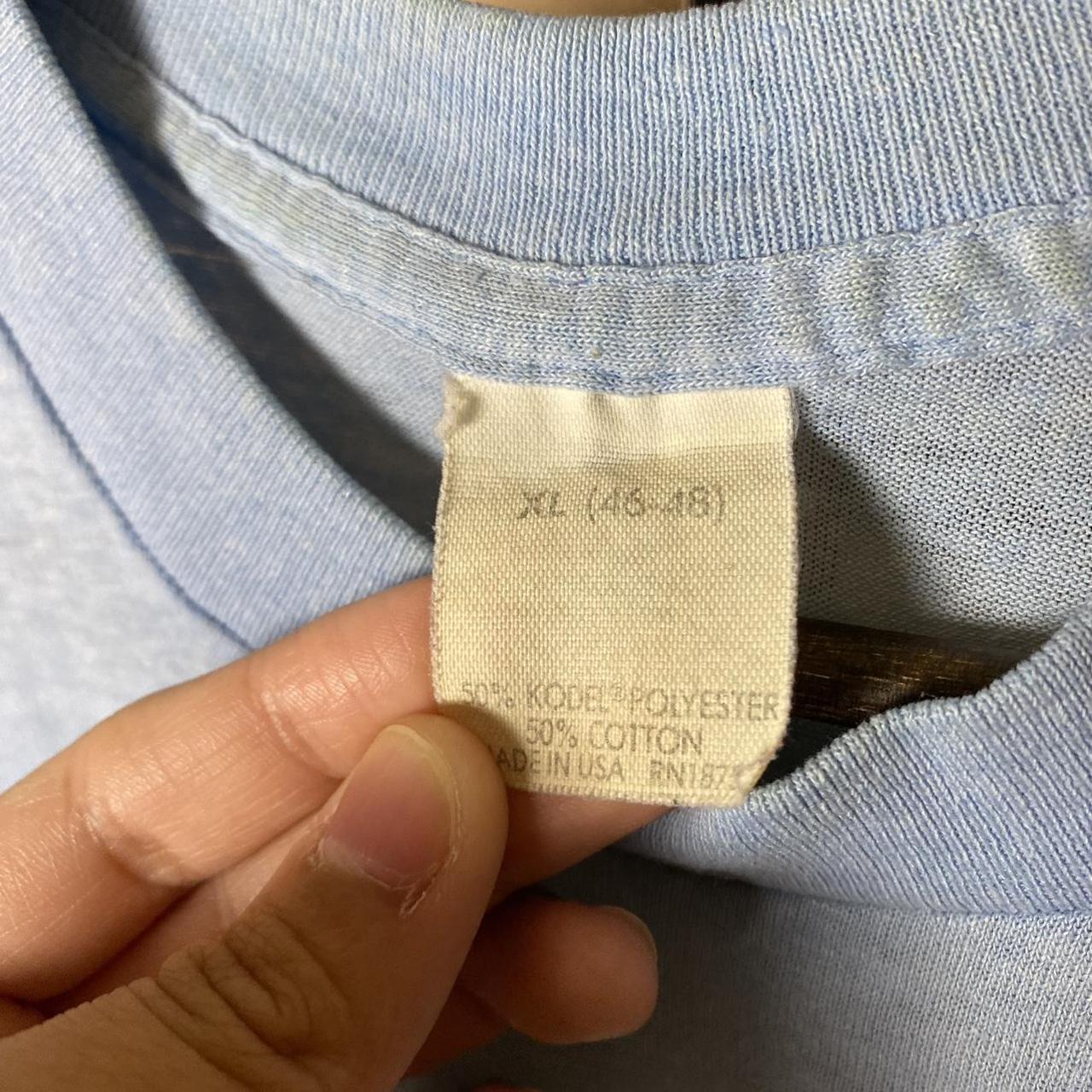 VINTAGE 70s BLUE T-SHIRT MEASUREMENTS: P2P:... - Depop