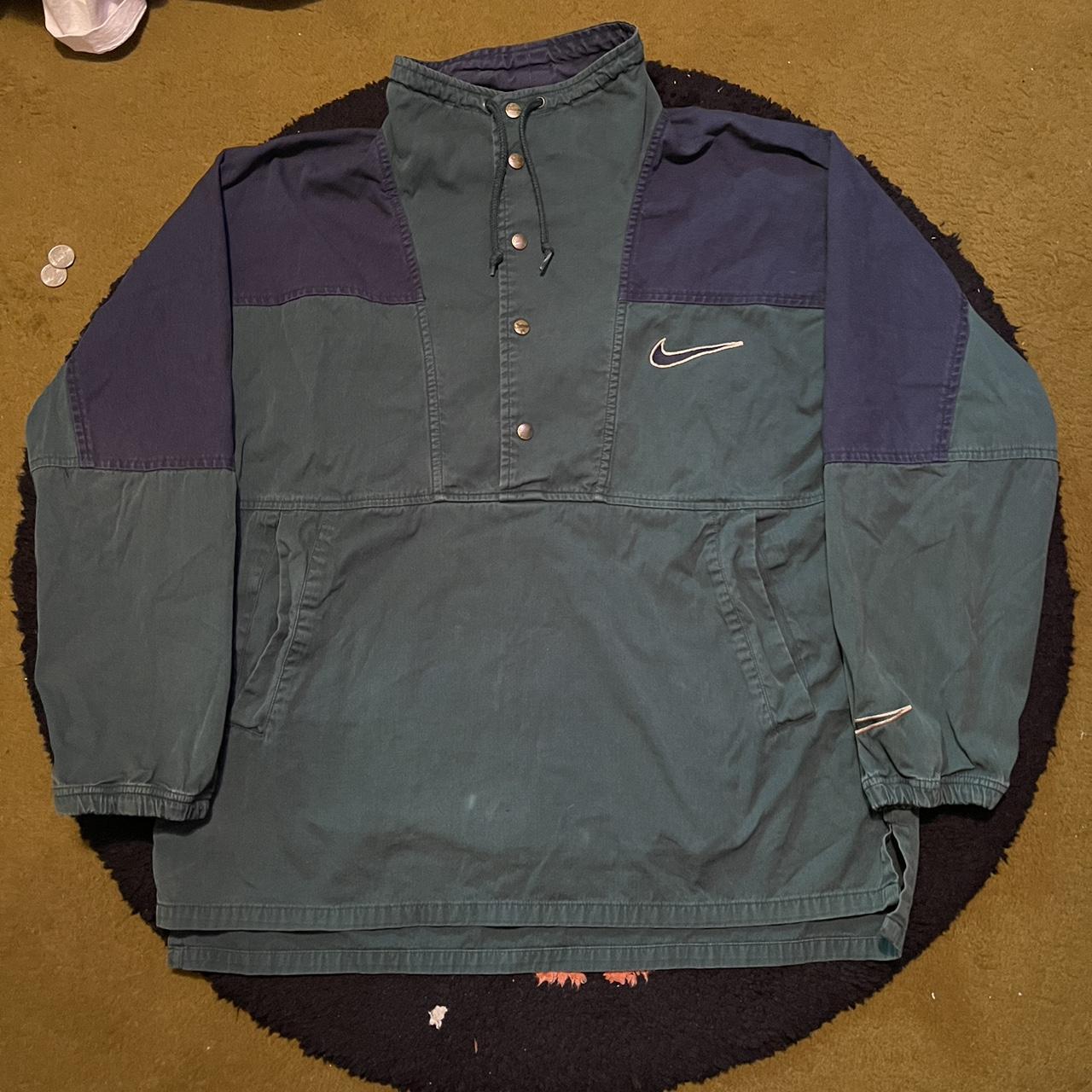 Vintage 90s Nike pullover jacket size M - Depop
