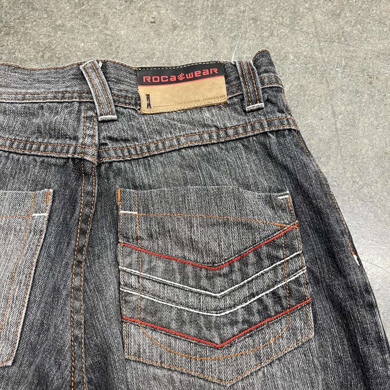 Vintage 90s baggy wireless Rocawear stitch... - Depop