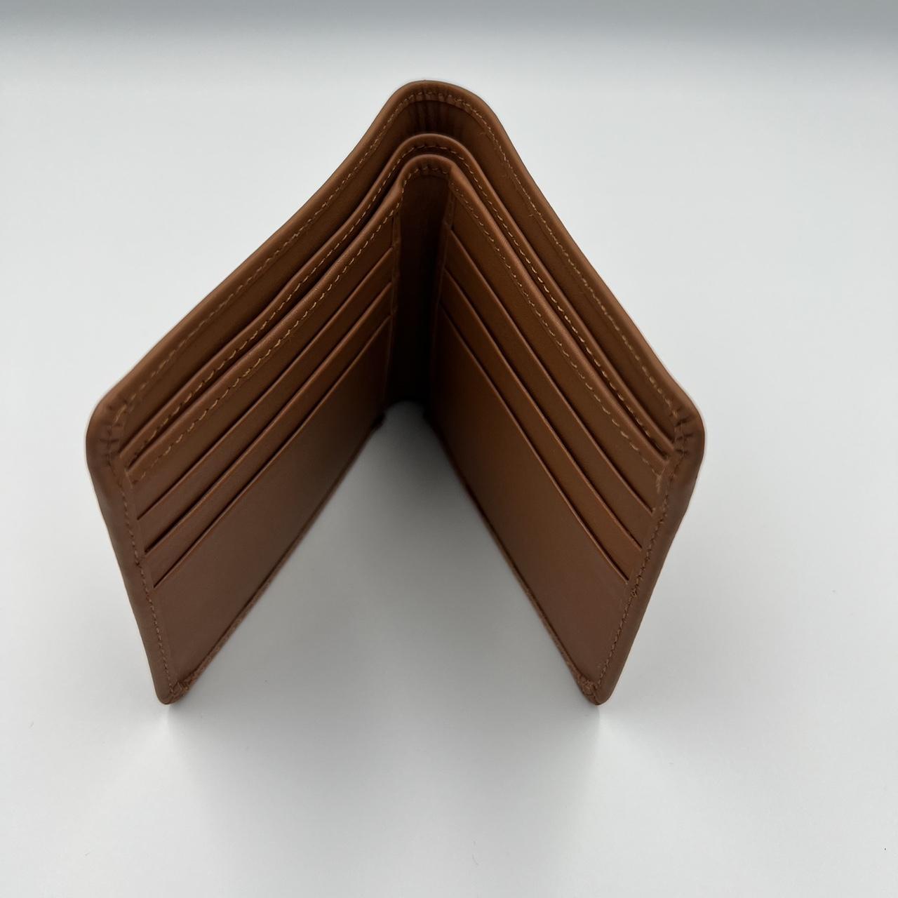 Tan premium leather wallet - Depop