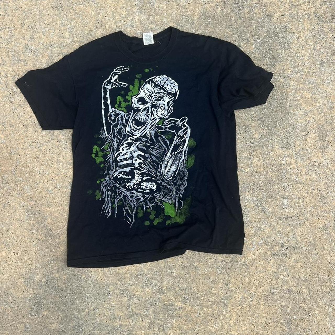 -Skeleton Zombie vintage y2k shirt -condition:... - Depop