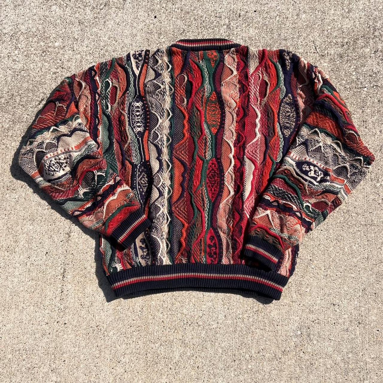 vintage sweater coogi style cotton trader condition:... - Depop
