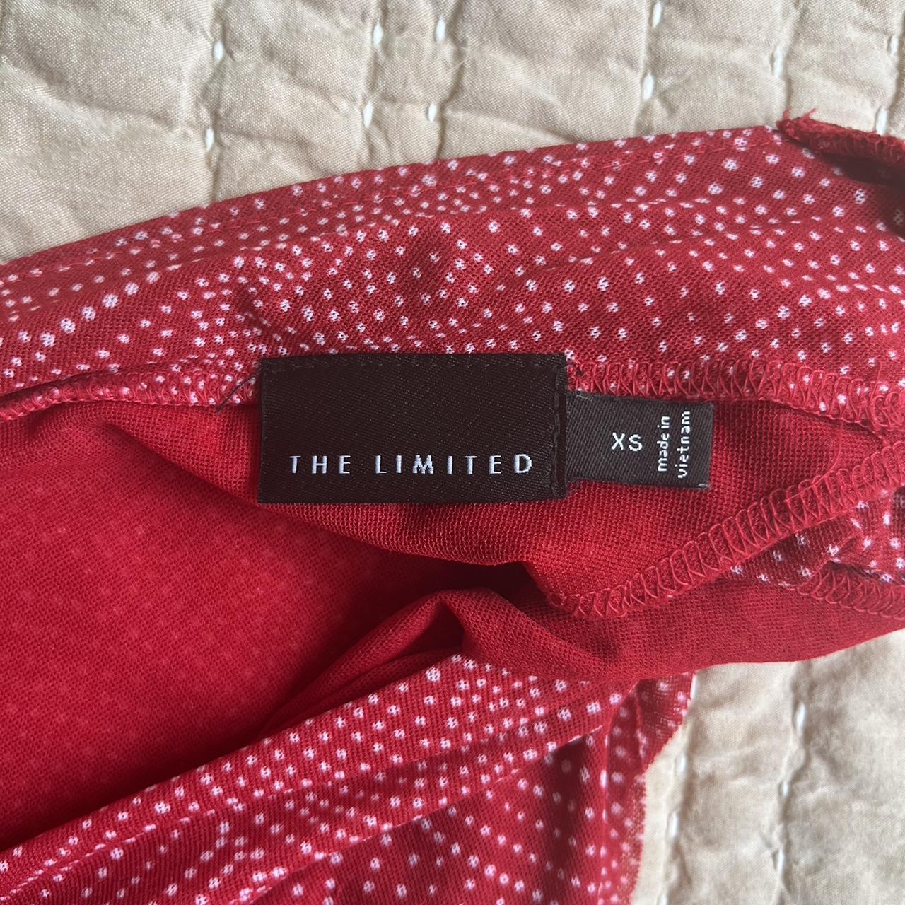 fitted red shirt with ruffle sleeve cute red and... - Depop